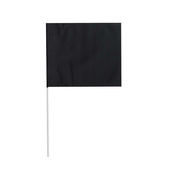 Presco Marking Flag, Black, Blank, PVC, PK100 F4524BK-200 | Zoro