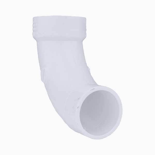 Zoro Select PVC Street Elbow, 90 Degrees, Long Sweep, Spigot x Hub, 4 ...