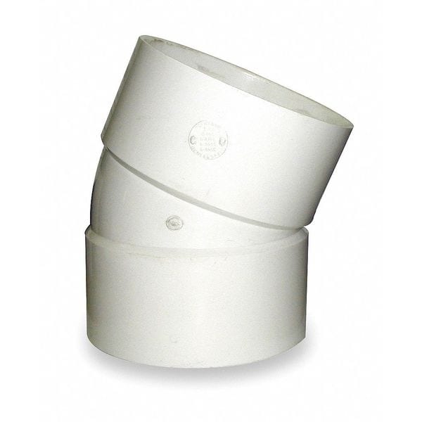 Charlotte Pipe And Foundry 6" Hub PVC 22-1/2 Degree Elbow Sched SDR 35 ...
