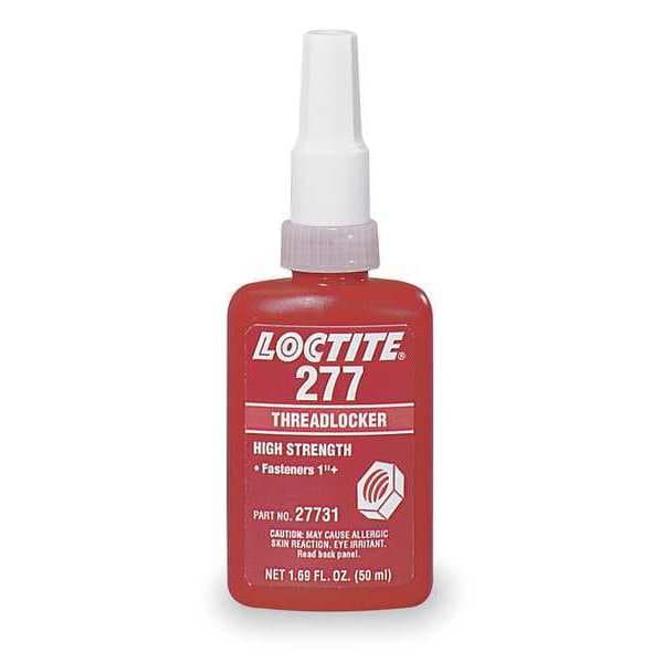 Loctite Threadlocker, LOCTITE 277, Red, High Strength, Liquid, 10 mL ...