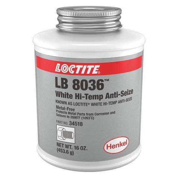 Loctite Anti Seize Compound, White Hi-Temp, 16oz LB 8036 302678 | Zoro