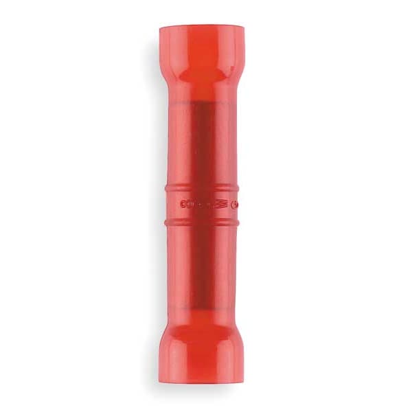 Sta-Kon Butt Splice Wire Connector, 8 AWG Max, Red, Nylon Insulation ...