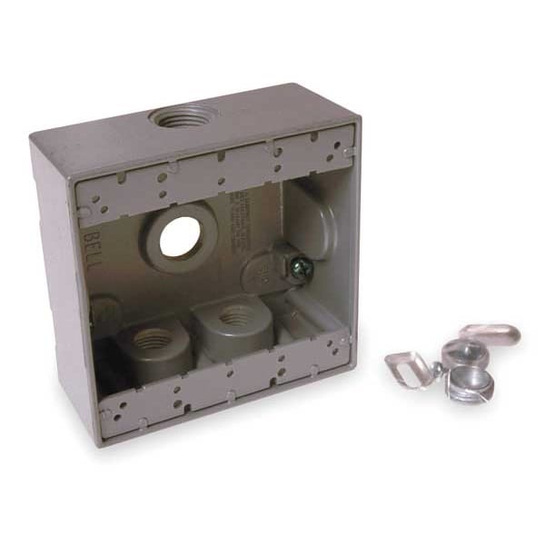Bell Outdoor Weatherproof Electrical Box, 31 cu in, Double Gang Box ...