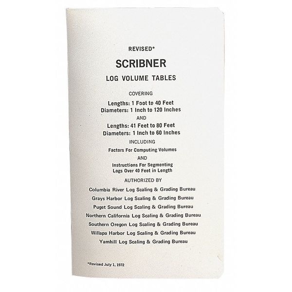 Rite In The Rain Scaling Rule Scribner Log Volume 45 | Zoro