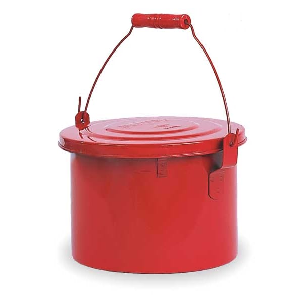 Eagle Mfg Bench Can, 1 Gal., Galvanized Steel, Red B604 | Zoro