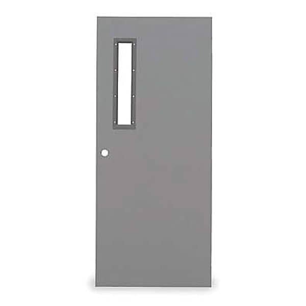 Ceco Narrow Light Steel Door, 80 in H, 48 in W, 1 3/4 in Thick, 18 ...