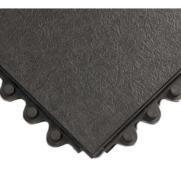 Wearwell Interlocking Antifatigue Mat Tile, Rubber, 3 ft W x 3 ft L, 5/ ...