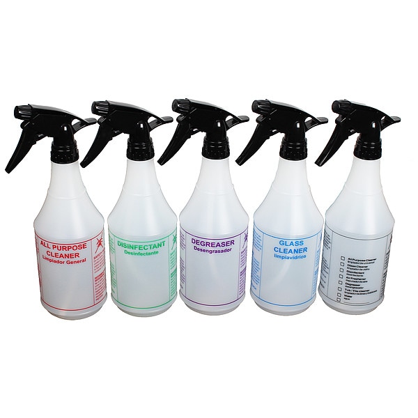 Tolco 24 oz. Plastic Preprinted Trigger Spray Bottle, PK5 130115 | Zoro