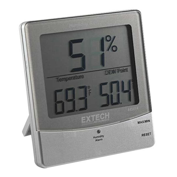 Extech Indoor Digital Hygrometer, 14 to 140 F 445814 | Zoro