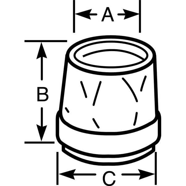 Abb IMC Bushing, 1/2 in, Push-On, Plastic, Painted, Blue TRIB50 | Zoro