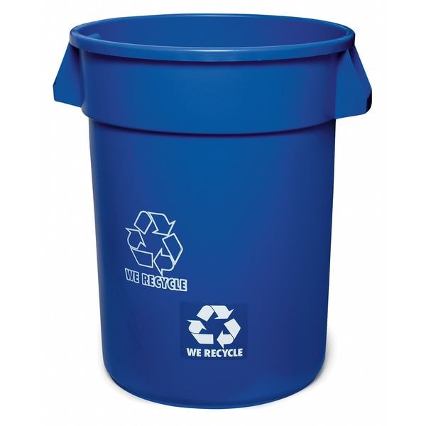 Continental Commercial Products Stationary Recycling Container, Blue ...