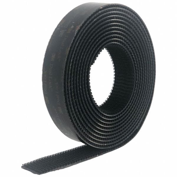 3M Hook-and-Loop Fastener, Acrylic, 10 ft, 1 in W, Black SJ3550CF | Zoro