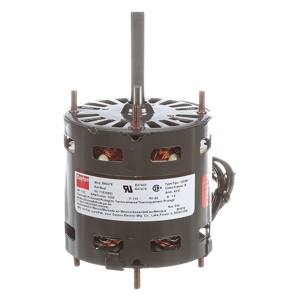 Dayton HVAC Motor, Open Air-Over, 1/20 HP, 1,550 Nameplate RPM, 1 Speed ...