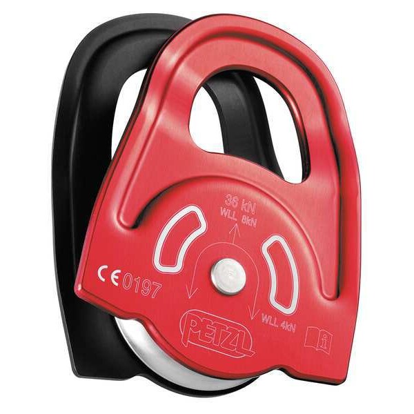 Petzl Prusik Minder Pulley, 8100 lbs, Red/Black P60A | Zoro