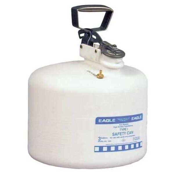 Eagle Mfg 3 gal. White Polyethylene Type I Safety Can 1535 | Zoro