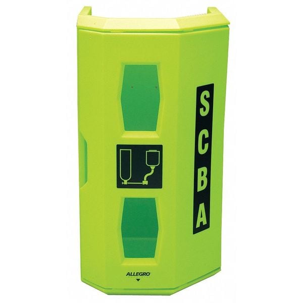 Allegro Industries SCBA Wall Case, High Visibility Green, Linear LDPE ...