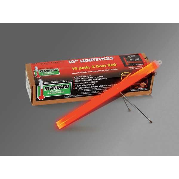 Chemlight By Cyalume Technologies Lightstick, Red, PK10 9-27047 | Zoro