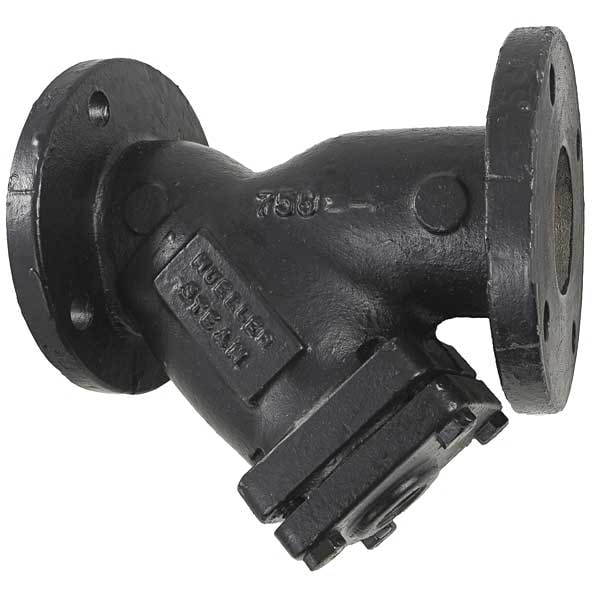 Mueller Steam Specialty Y Strainer, 2" Pipe, Flanged, Cast iron, 200 ...