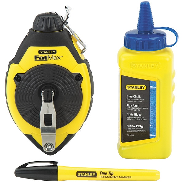 Stanley Chalk Line Reel with 4 oz. Blue Chalk & Fine Tip Marker 47-681L ...