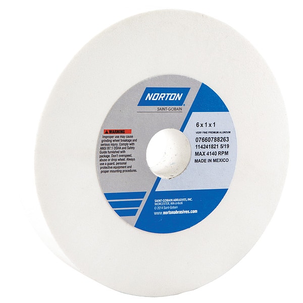 Norton Abrasives Grinding Wheel, T1, 6x1x1, AO, 150G, White 07660788263 ...