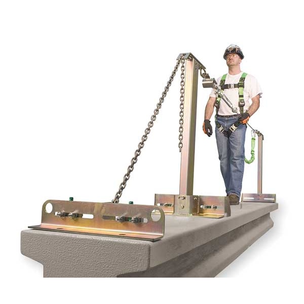 Honeywell Miller Horizontal Lifeline System, 120 ft., Yellow With Zinc ...