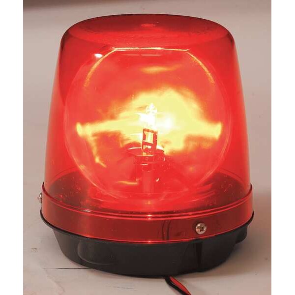 Pse Amber Halogen Rotating Light, Red 555SRH | Zoro