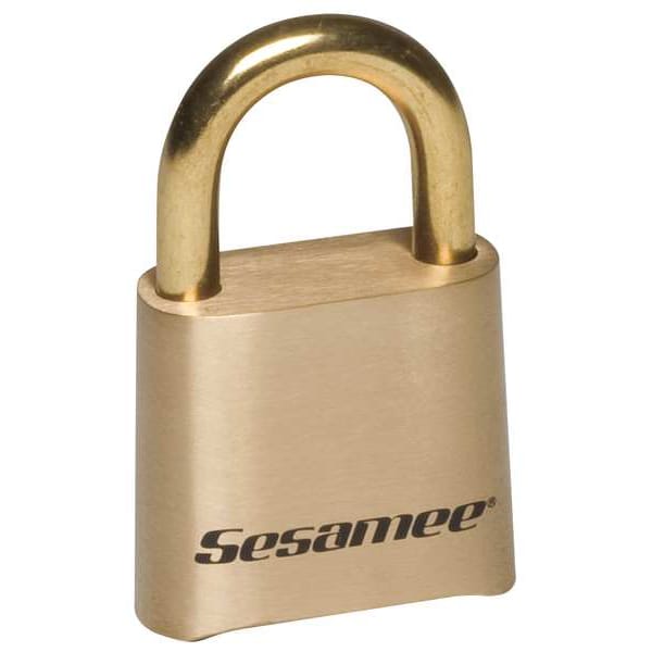 Sesamee Combination Padlock, Bottom, Brass K0436 | Zoro