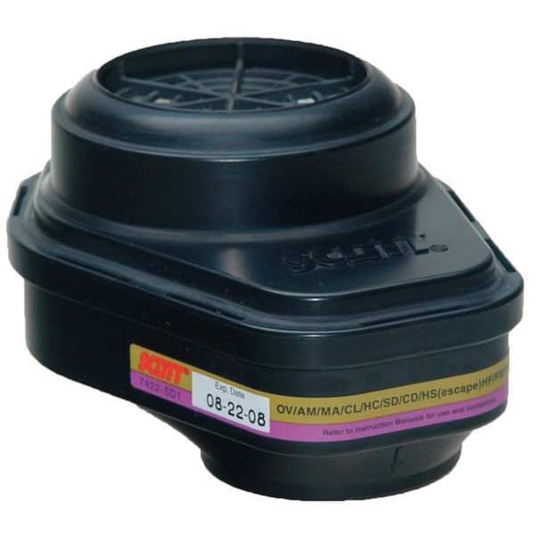 3M Scott Combination Cartridge/Filter, Bayonet, OV, AM, CL, CD, FM, HC ...