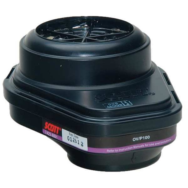 SCOTT SAFETY Combination Cartridge/Filter, Bayonet, OV, P100, Black ...