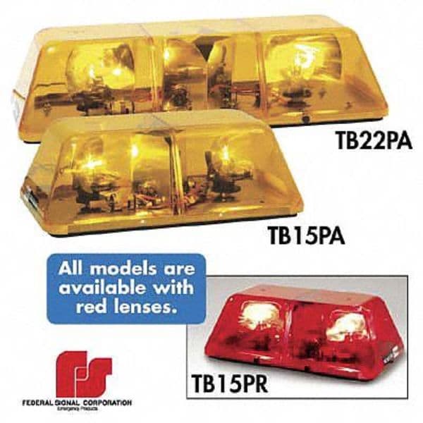 Federal Signal Mini Lightbar, Strobe, Red, Perm, 15 In 415011-04SC | Zoro