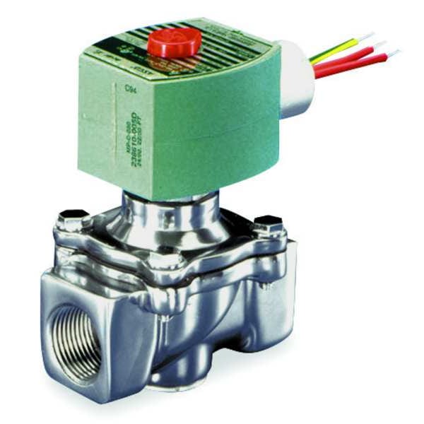 Asco Solenoid Valve, 2-Way, 2-Position, Normally Closed, 1/2 in Pipe ...