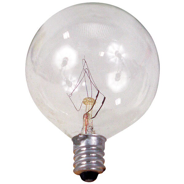 Current GE LIGHTING 60W, G16 1/2 Incandescent Light Bulb 60GC CD2 | Zoro