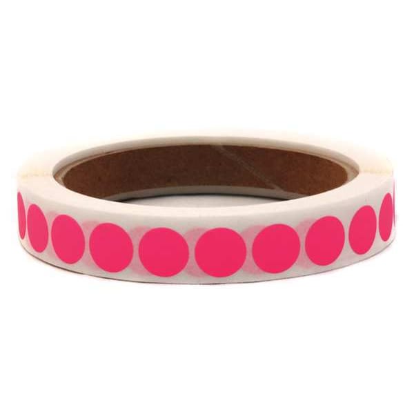 Zoro Select Blank Dot Label Pink 1/2", Pk1000 3VCL7 | Zoro