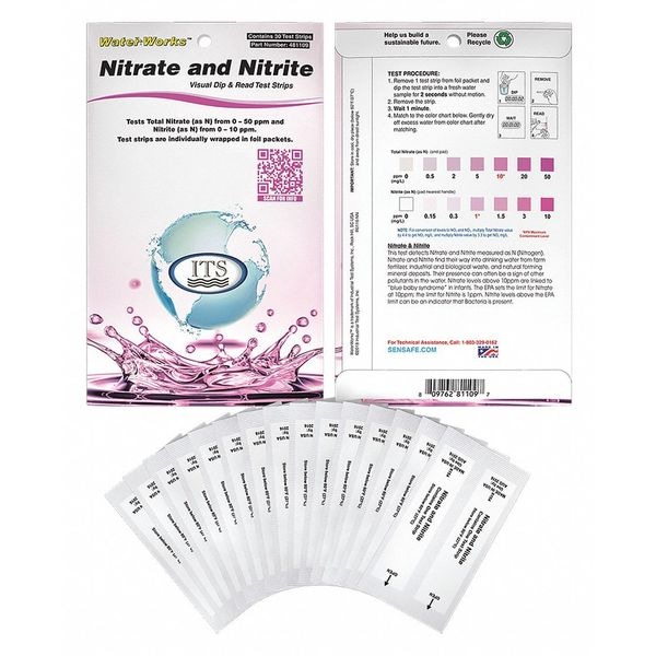 Industrial Test Systems Test Strip, Nitrate/Nitrite Nitrogen, PK30 ...