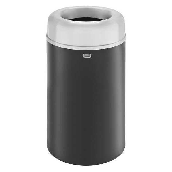 Rubbermaid Commercial 30 gal. Round Trash Can, Black, 20" Dia, None ...