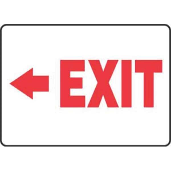 Accuform Exit Sign, Exit Arrow Left, 7"X10 MADM925VA | Zoro