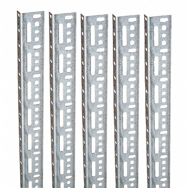 Zoro Select Slotted Angle Kit, 12 ft. L, 5, Steel, PK5 SA-21205 | Zoro