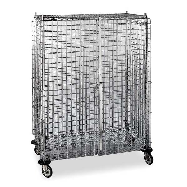 Metro Wire Security Cart with Adjustable Shelves, 900 lb Capacity, 27 1 ...