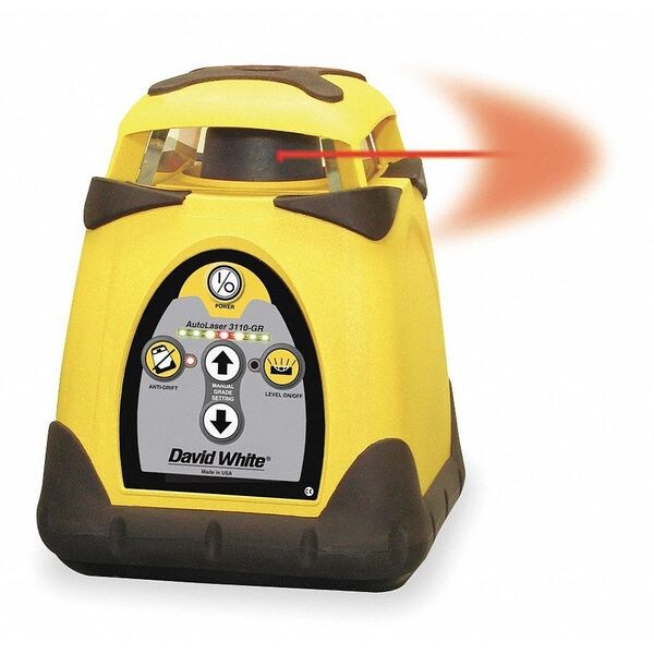 David White Laser Level, Self Level, 2000 Ft 48-3110-GR | Zoro
