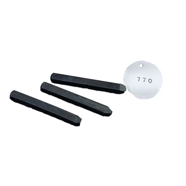 Young Bros Stamp Works Steel Stamps Set, 2-3/8" Shank L, Steel, 3271 ...