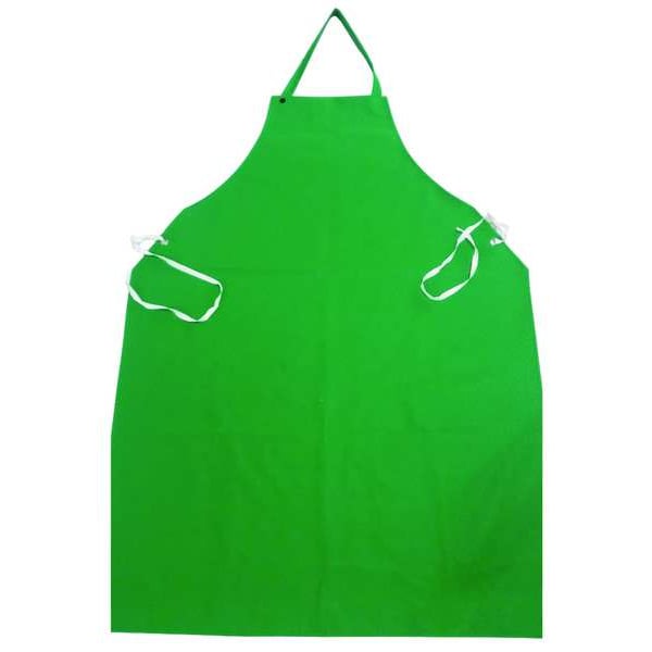 Condor Bib Apron, PVC/Polyester, Green, 48 in, Universal 3XE79 | Zoro