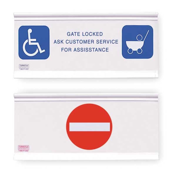 Turnstile Gate Locked/No Entry, Gate Signage GL-NE | Zoro