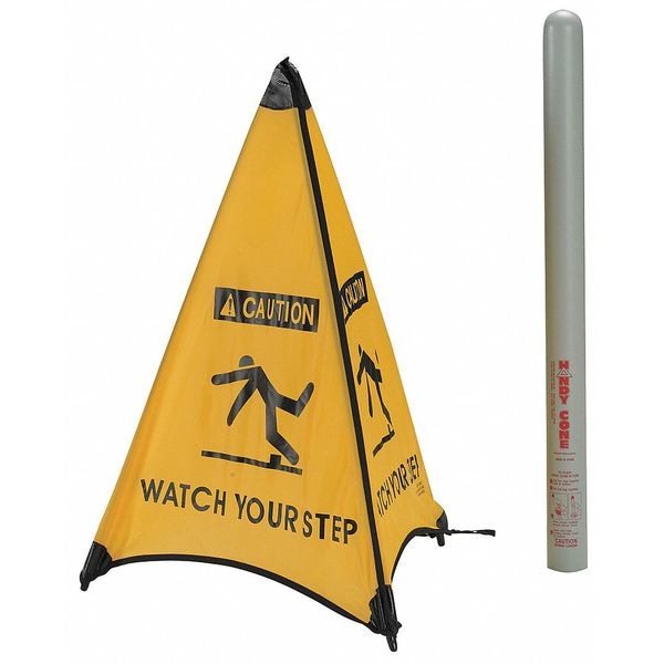 Handy Cone Floor Sign, Watch Your Step, Eng 31006I | Zoro