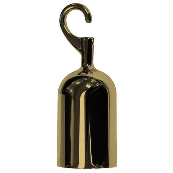 Lawrence Metal Post Rope Hook End, Polished Brass ROPEEND-HOOK-2P | Zoro