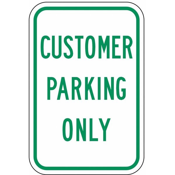 Zing Parking Sign, 12" W, 18" H, English, Aluminum 2202 | Zoro