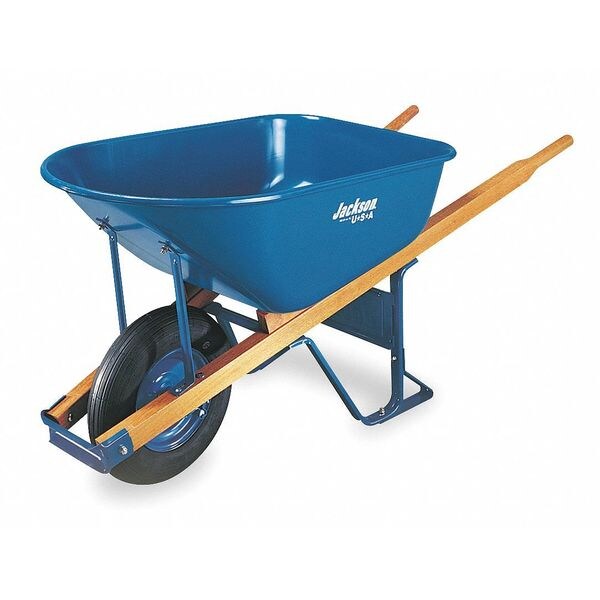 Jackson Professional Tools Wheelbarrow, Steel, 6 Cu. Ft., Pneumatic ...