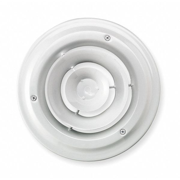 Ameriflow 6 in Round Step-Down Ceiling Diffuser, White 1500W6 | Zoro