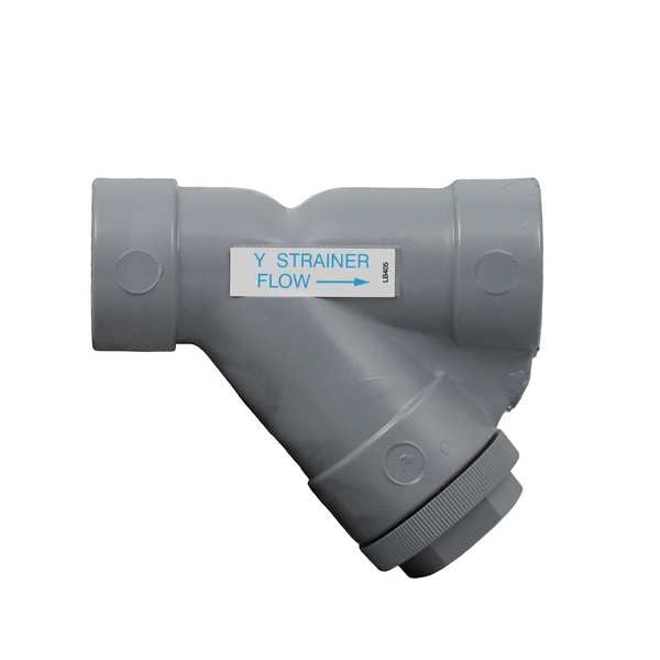 Hayward Flow Control Y Strainer, 3/4" Pipe, Threaded, CPVC, 150 psi ...