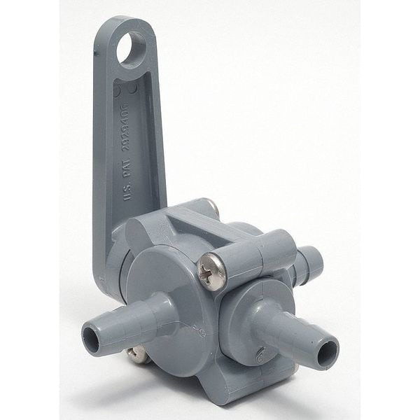 Zoro Select 5/8" Barb PVC Ball Valve 3-Way 6800790 | Zoro