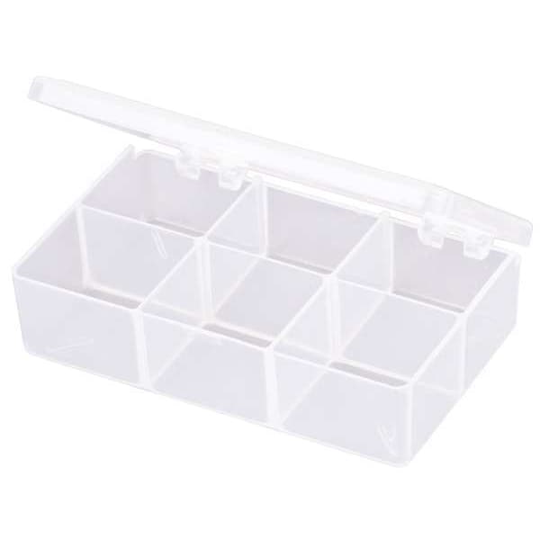 Flambeau Compartment Box with 6 compartments, Plastic, 1 3/16 in H x 2 ...